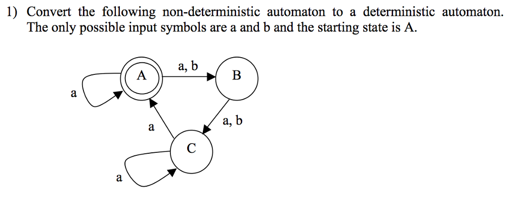 Solved Convert the following non-deterministic automaton to | Chegg.com Solved Convert the following non-deterministic automaton to | Chegg.com