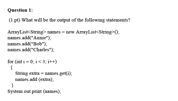 Solved What will be the output of the following statements? | Chegg.com