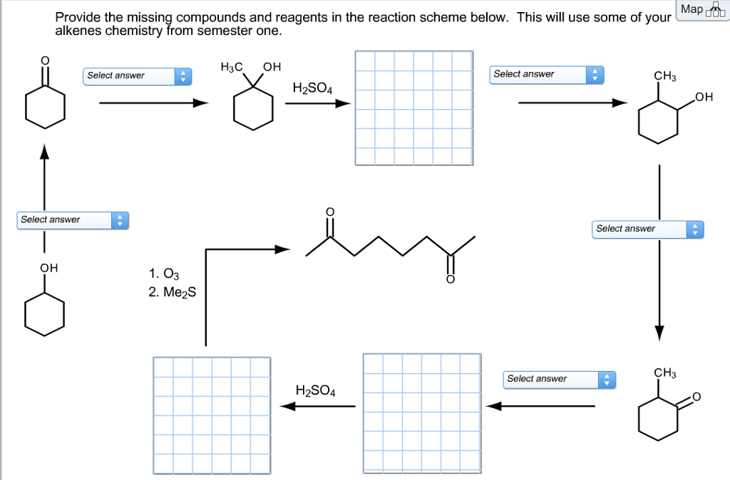 Solved Provide the missing compounds and reagents in the | Chegg.com