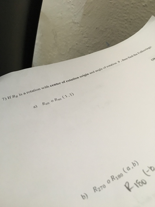 Solved If R_theta is a rotation with center of rotation | Chegg.com