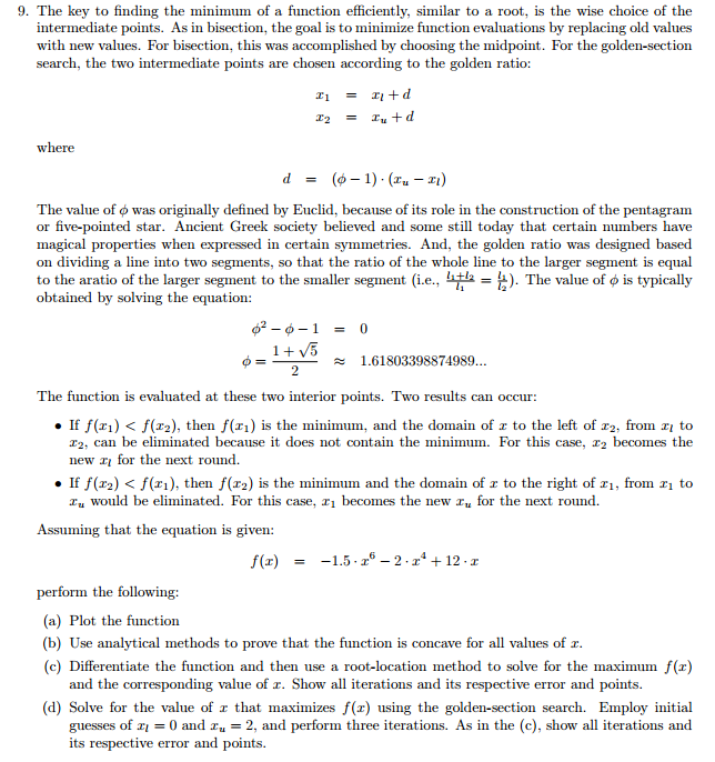 Solved The key to finding the minimum of a function | Chegg.com