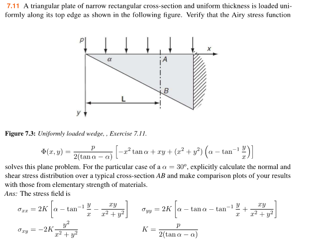 Solved A triangular plate of narrow rectangular | Chegg.com