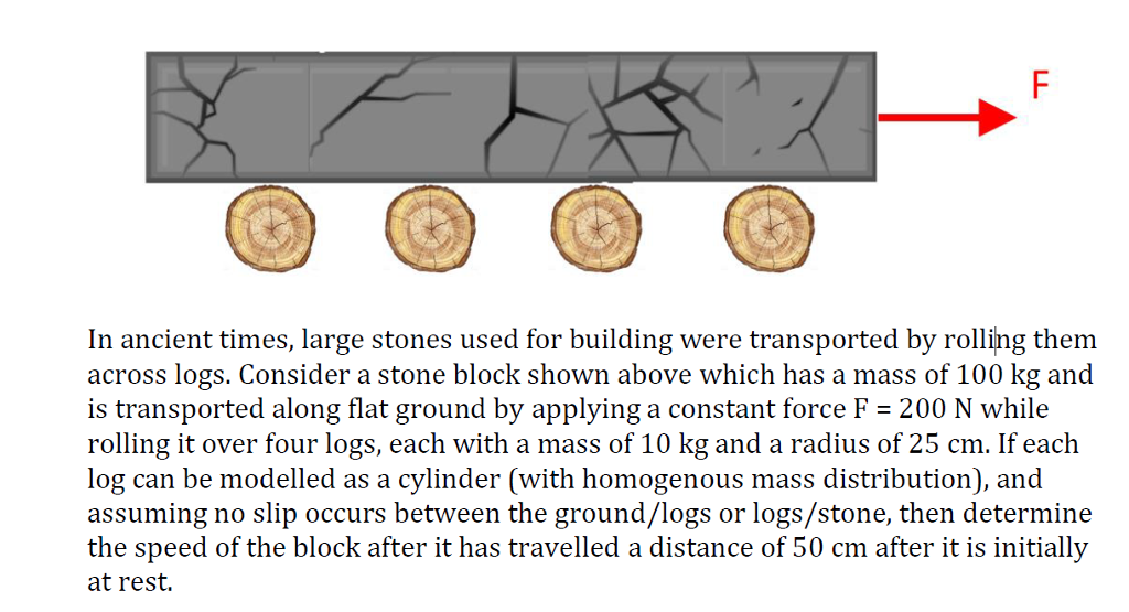 Solved In ancient times, large stones used for building were | Chegg.com