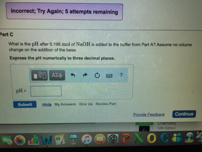Solved What is the pH of a buffer prepared by adding 0.506 | Chegg.com