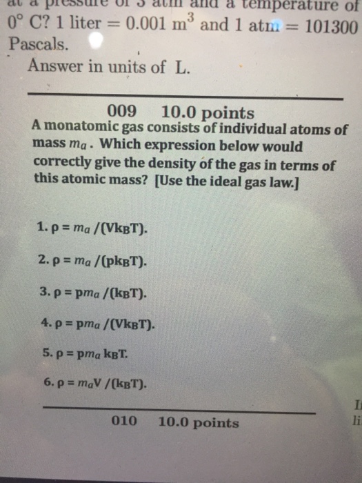 Solved A monatomic gas consists of individual atoms of mass | Chegg.com