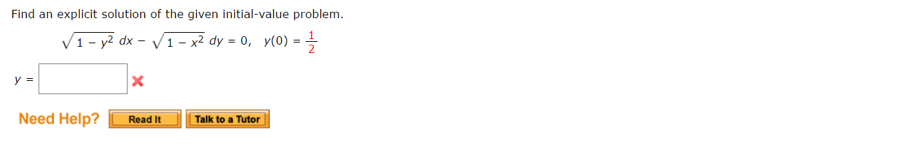 Solved Find an explicit solution of the given initial-value | Chegg.com