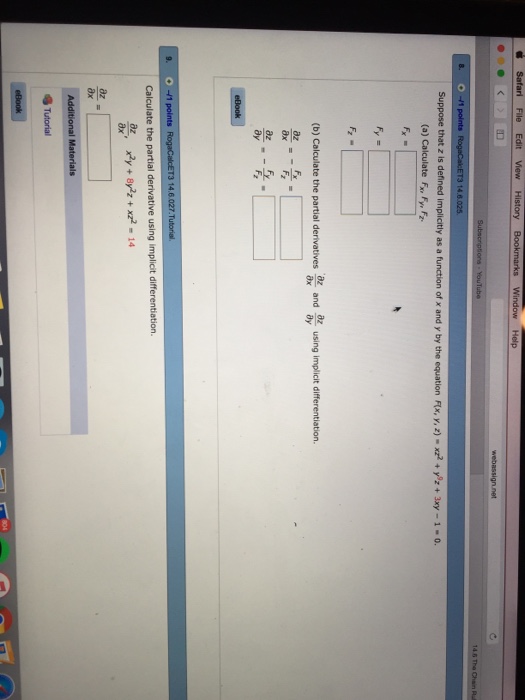 Solved Suppose that z is defined Implicitly as a function of | Chegg.com