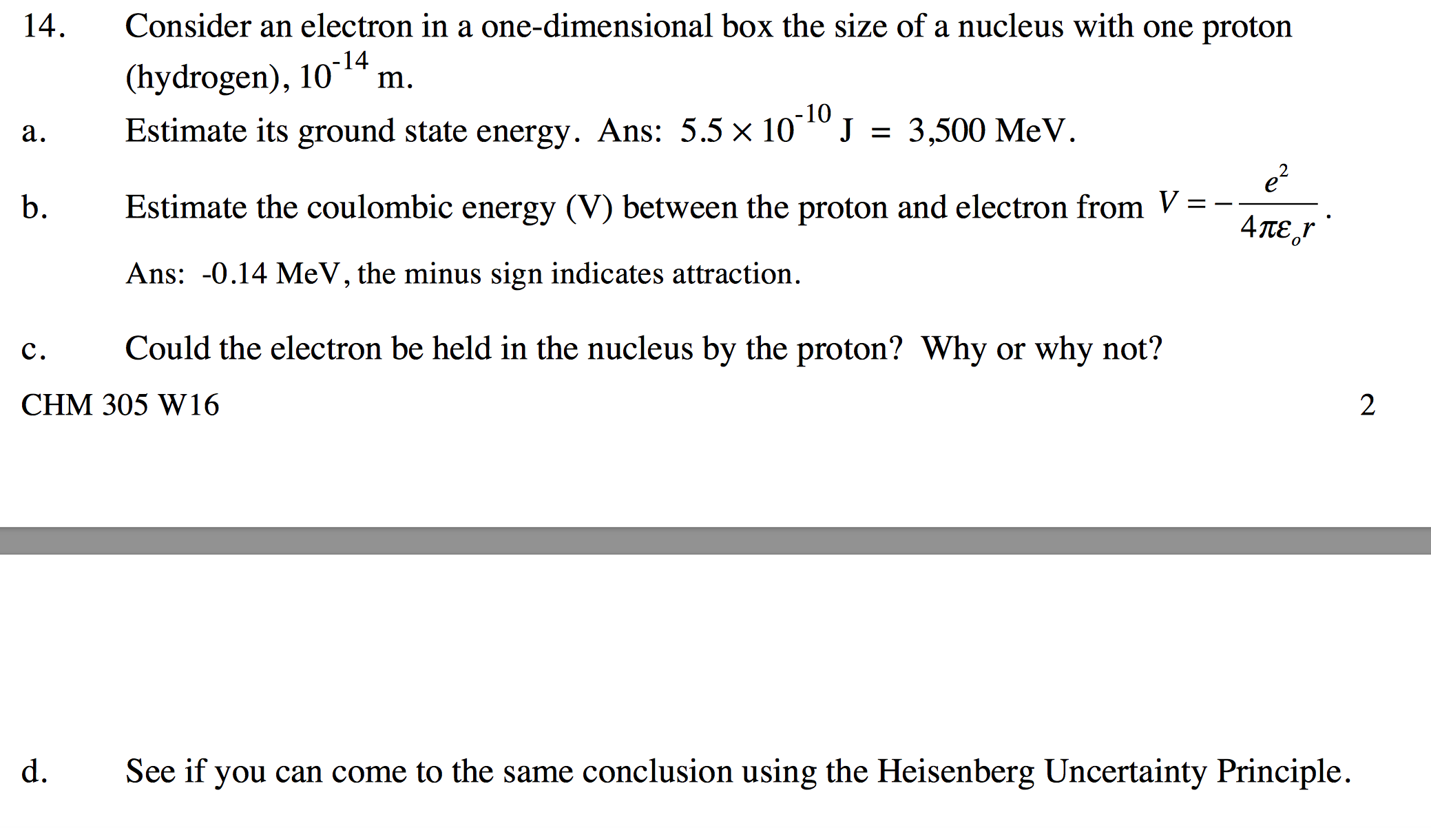 Solved Consider an electron in a one-dimensional box the | Chegg.com