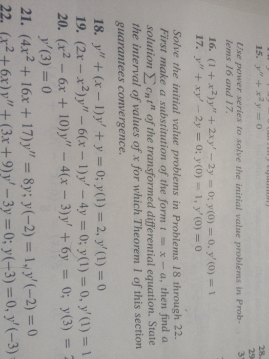 Solved y" + x^2 y = 0 Use power series to solve the | Chegg.com