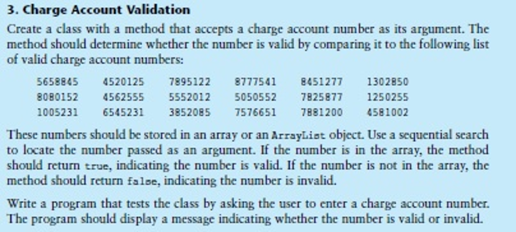 Solved Create a class with a method that accepts a charge | Chegg.com