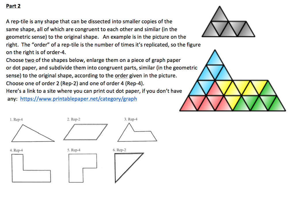 Solved A rep-tile is any shape that can be dissected into | Chegg.com