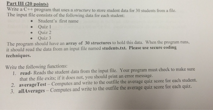 Solved Write a C++ program that uses a structure to store | Chegg.com