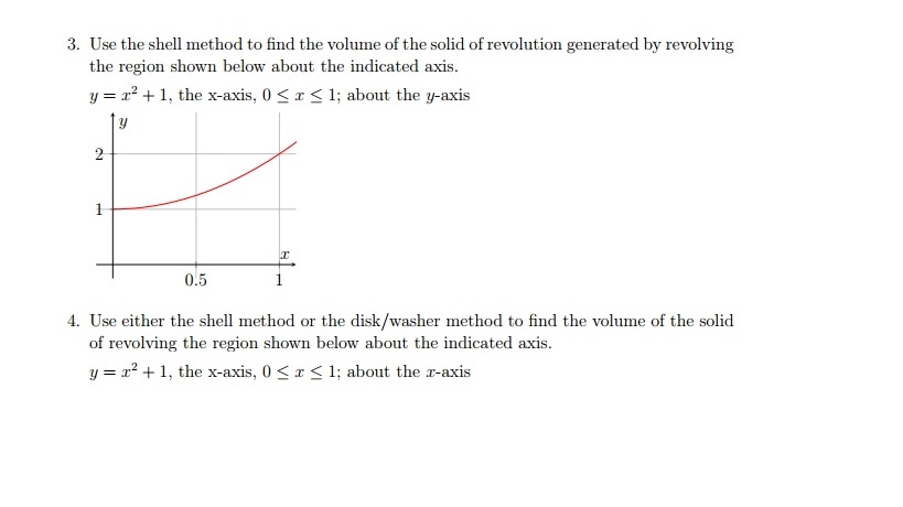 Solved Use the shell method to find the volume of the solid | Chegg.com