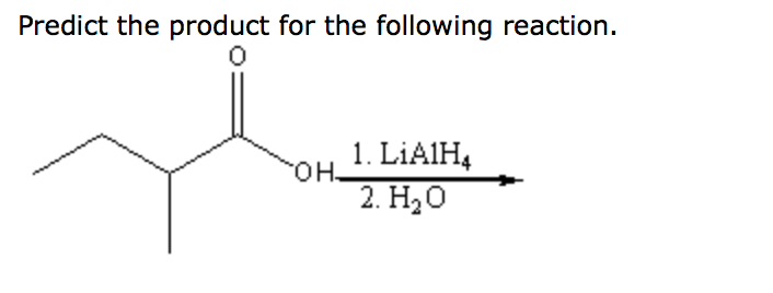 Solved Predict the product for the following reaction. | Chegg.com