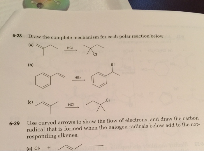 Solved 6-28 Draw the complete mechanism for each polar | Chegg.com