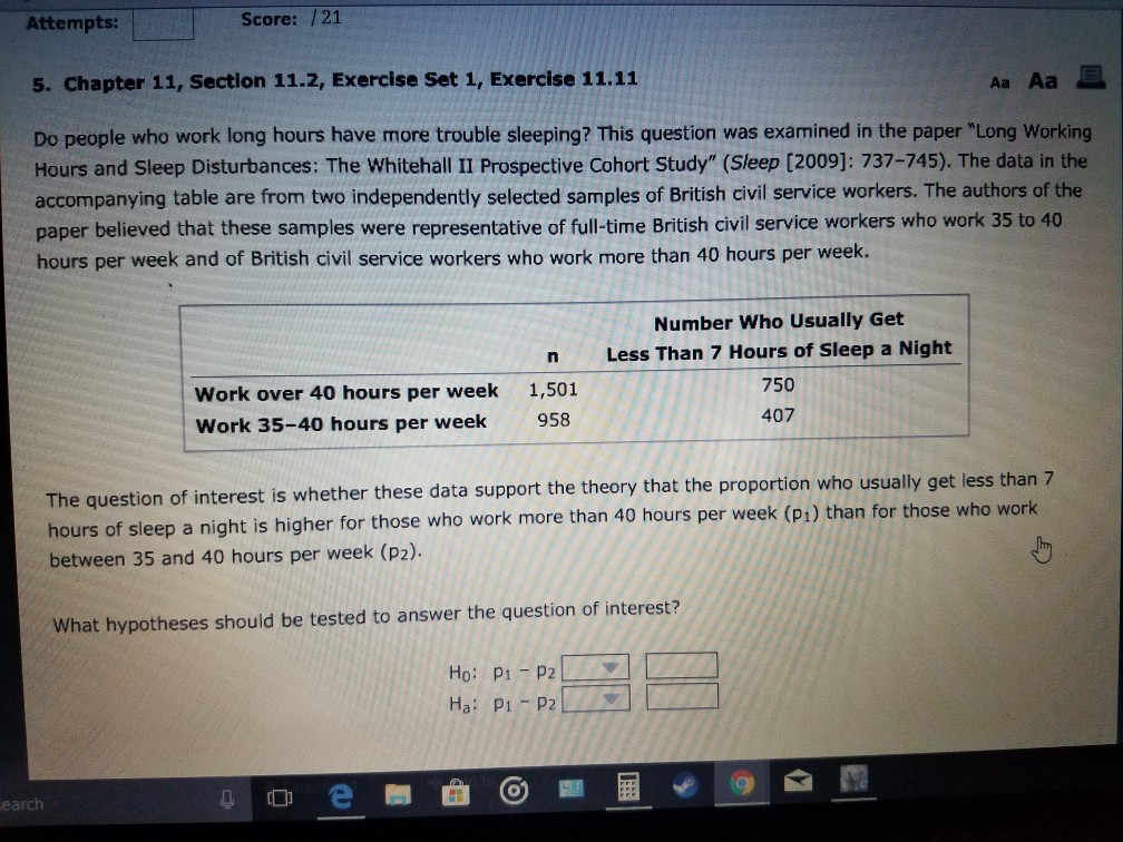 Solved Attempts: Score: /21 5. Chapter 11, Section 11.2, | Chegg.com Solved Attempts: Score: /21 5. Chapter 11, Section 11.2, | Chegg.com