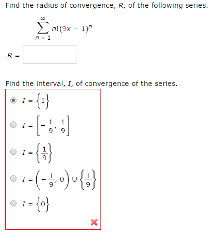 Solved Find the radius of convergence, R, of the following | Chegg.com