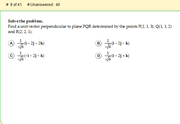 Solved Find a unit vector perpendicular to plane PQR | Chegg.com