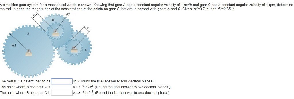 Solved A simplified gear system for a mechanical watch is | Chegg.com