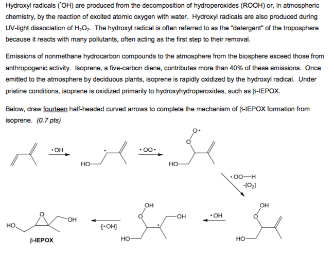 Solved Hydroxyl radicals (OH) are produced from the | Chegg.com