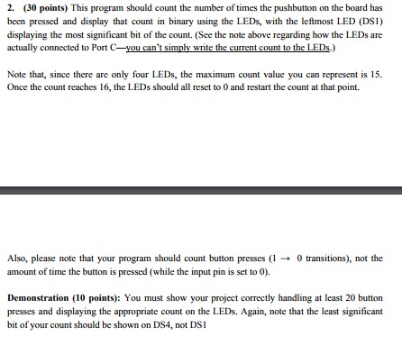 Solved 2. (30 points) This program should count the number | Chegg.com