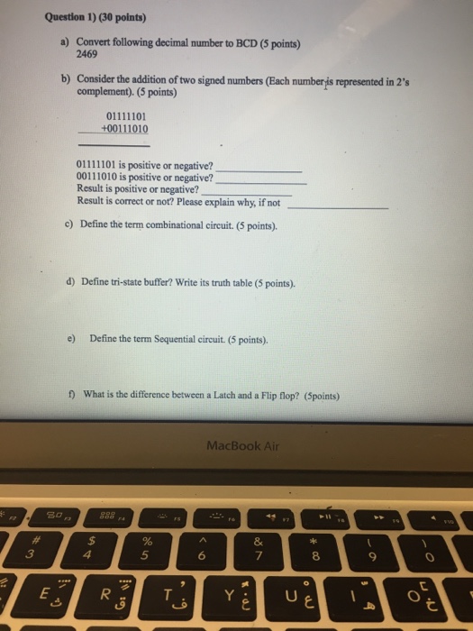 Solved Convert following decimal number to BCD 2469 | Chegg.com
