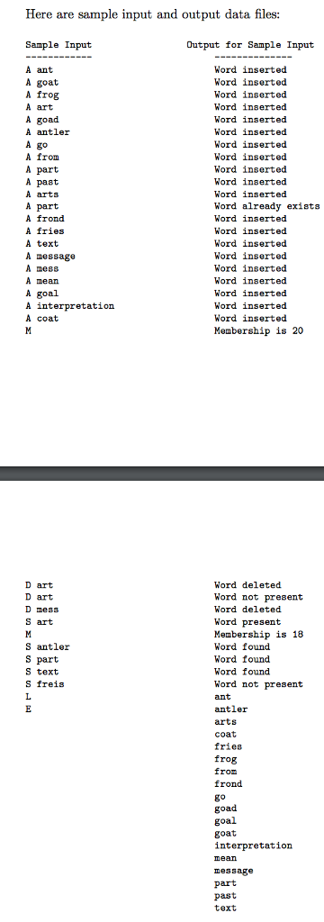 Solved You are going to write a class to implement a Trie | Chegg.com