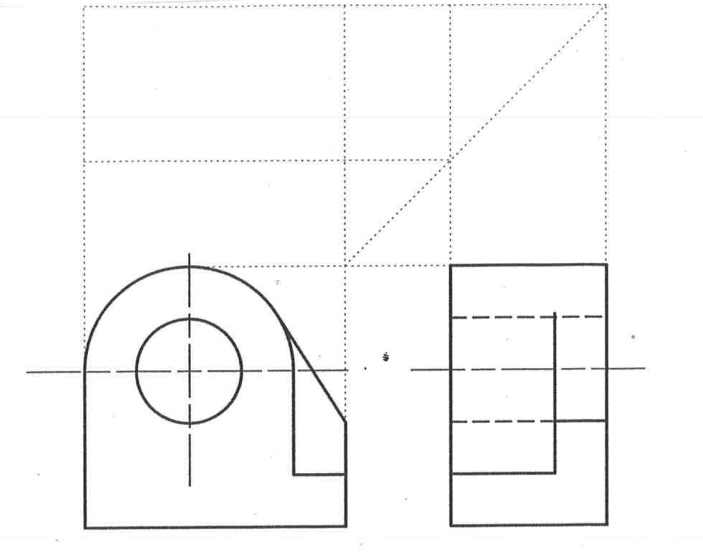 Solved sketch in the missing view. | Chegg.com