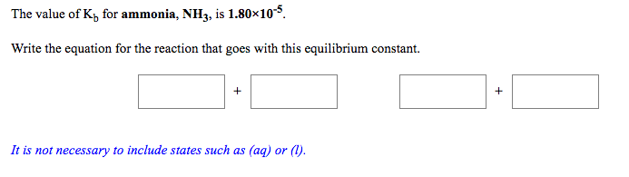 Solved The value of Kb for ammonia, NH3, is 1.80×10-5. | Chegg.com