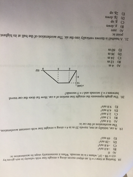 Solved Starting At Time T 0 And Object Moves Along A