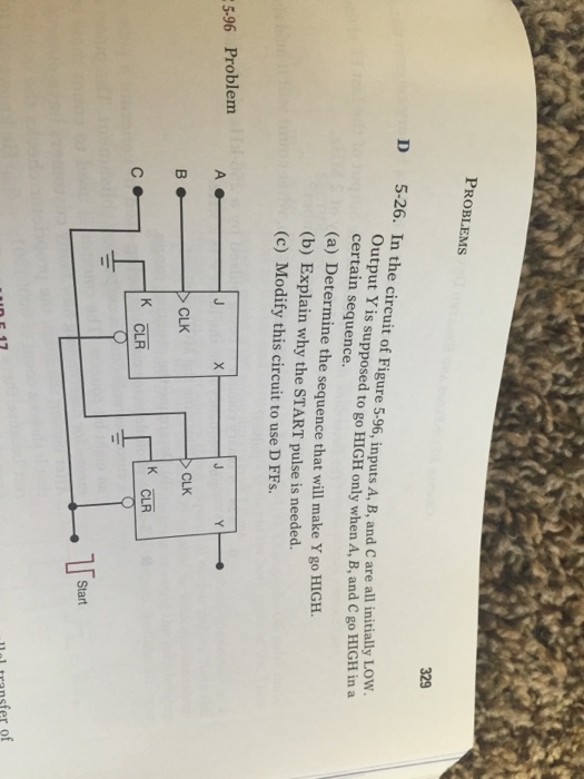 In the circuit of Figure 5-96, inputs A, B, and C are | Chegg.com