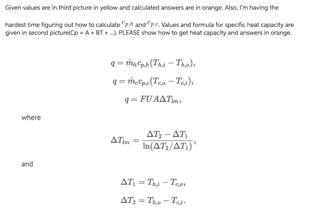Heat Capacity Equation