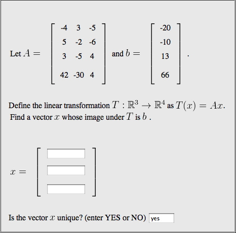 Solved Define the linear transformation T : R3 rightarrow R4 | Chegg.com