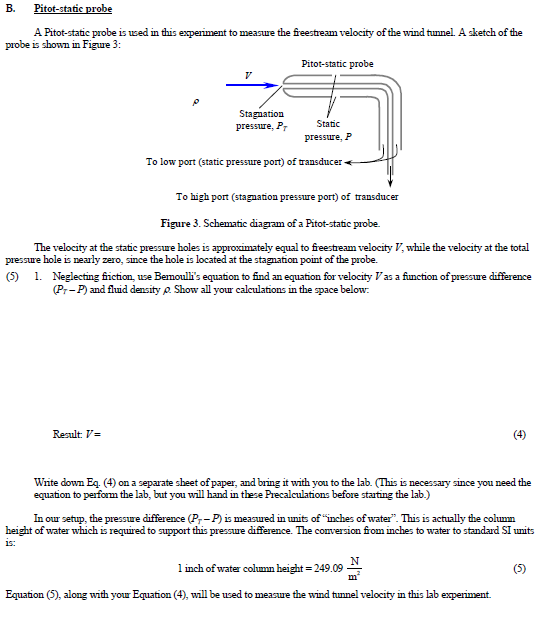 Solved A Pilot -static probe is used in this experiment to | Chegg.com