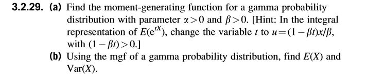 Solved 3.2.29. (a) Find the moment-generating function for a | Chegg.com