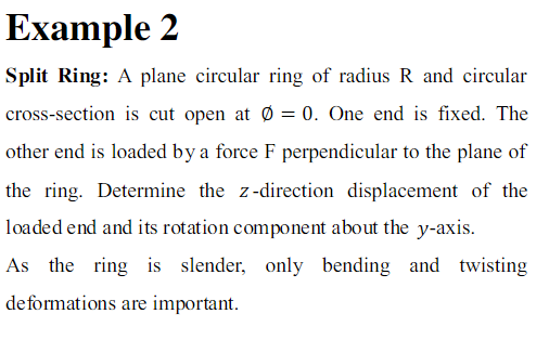 Solved Energy Methods: Split Ring: A plane circular ring | Chegg.com
