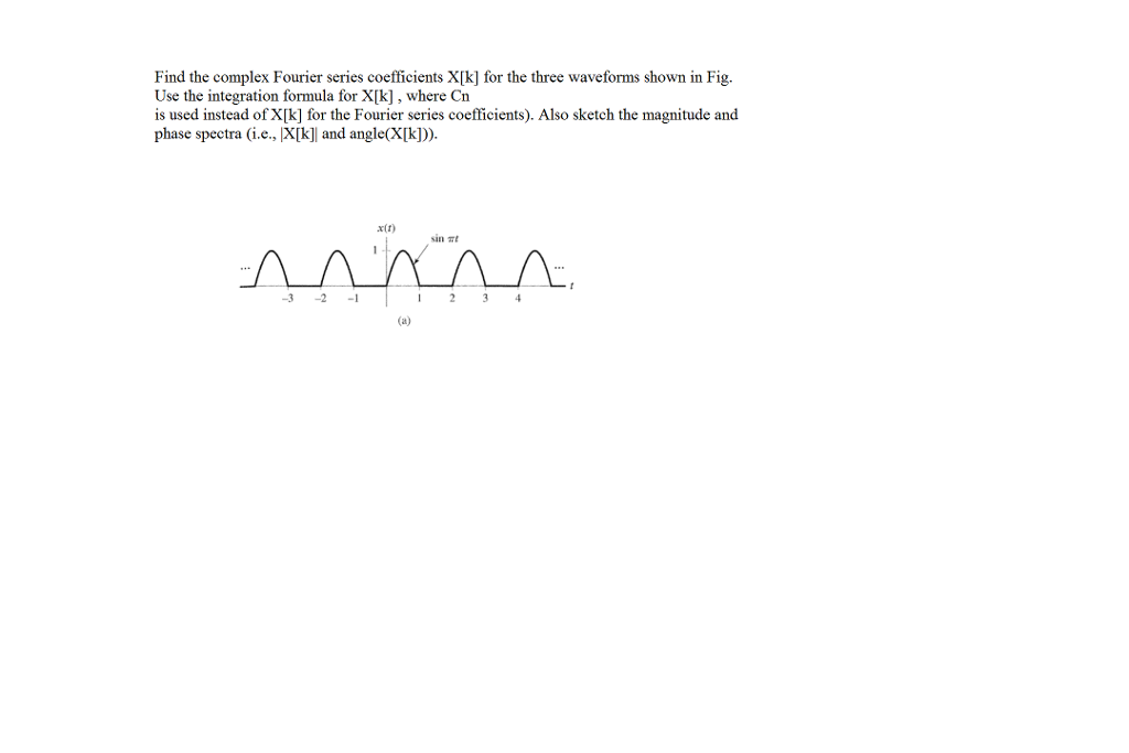 Solved Find the complex Fourier series coefficients X[k] for | Chegg.com