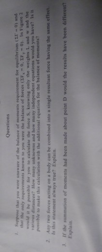 Figure 2 Free-Body Diagram of Boorm H E | Chegg.com