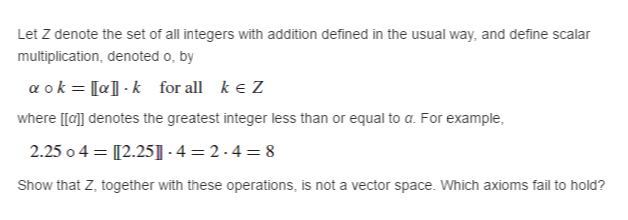 Solved Let Z denote the set of all integers with addition | Chegg.com
