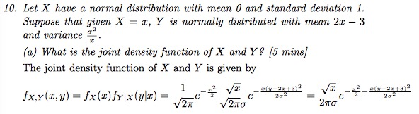 Solved 10. Let X have a normal distribution with mean 0 and | Chegg.com