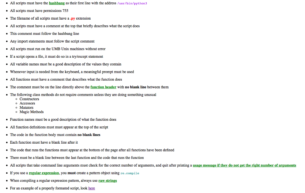 Solved . All scripts must have the hashbang as their first | Chegg.com