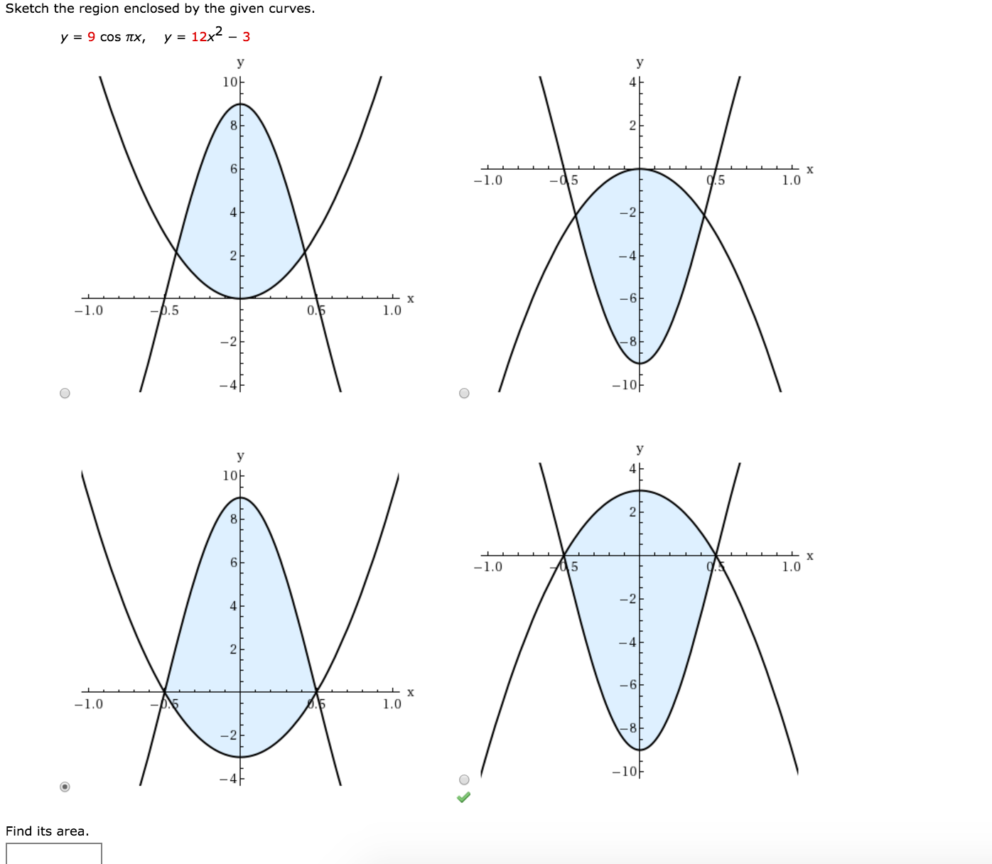 Solved Use calculus to find the area A of the triangle with | Chegg.com