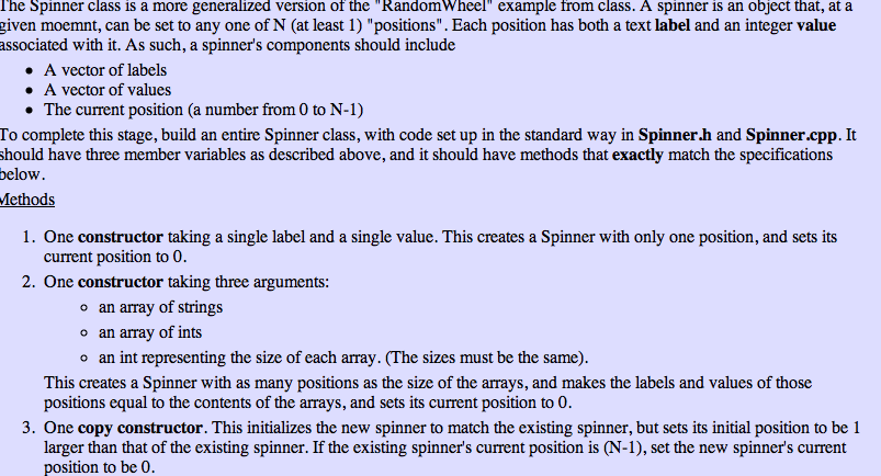 The spinner class is a more generalized version or | Chegg.com
