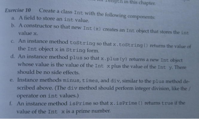 Solved Ul length in this chapter. Exercise 10 Create a class | Chegg.com