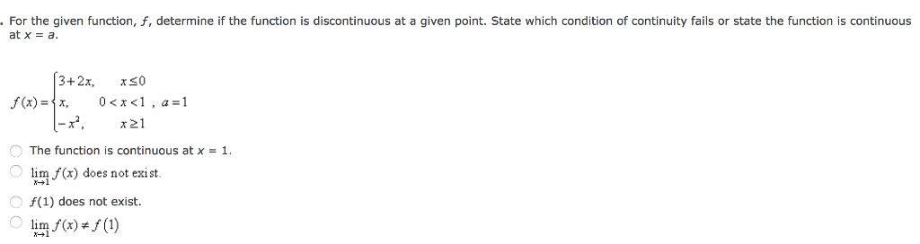 Solved For the given function, f, determine if the function | Chegg.com