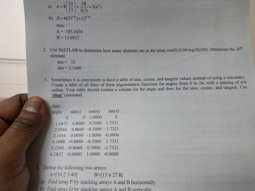 Solved Use MATLAB to determine how many elements are in the | Chegg.com