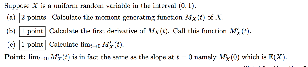 Solved Suppose X is a uniform random variable in the | Chegg.com