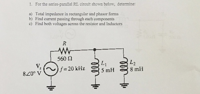 Solved For the series-parallel RL circuit shown below, | Chegg.com
