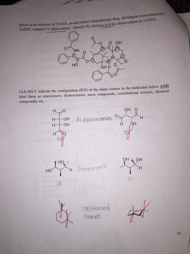 Solved Below is the structure of TAXOL, an anti-cancer | Chegg.com