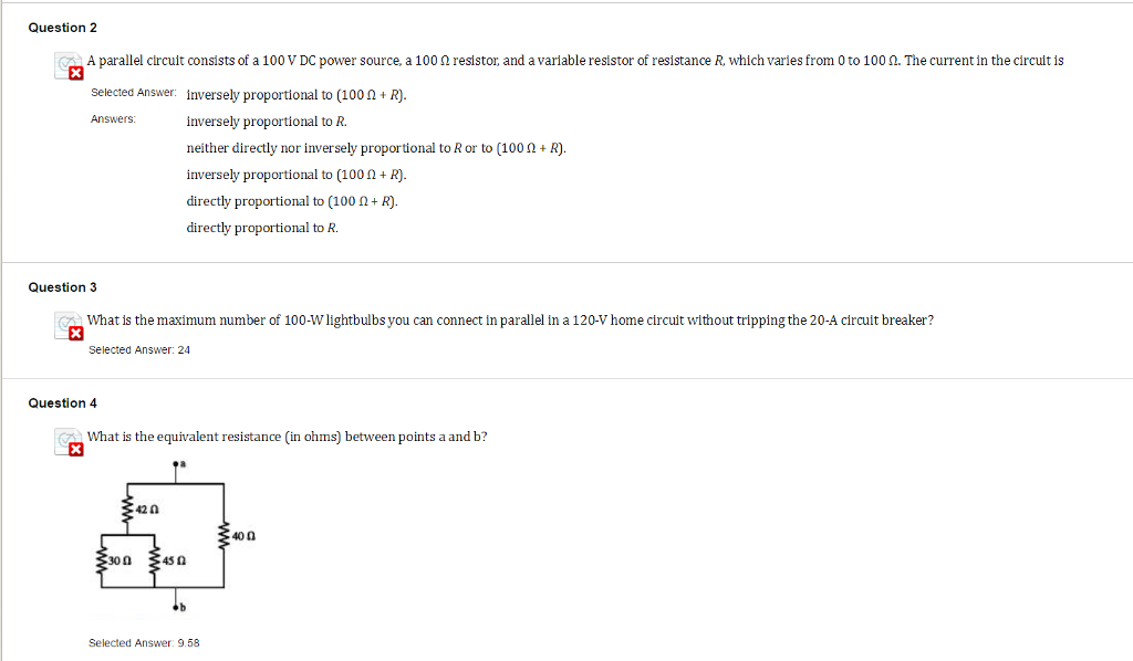 Solved A parallel circuit consists of a 100 V DC power | Chegg.com